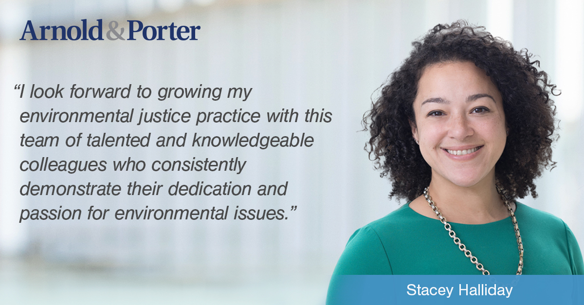 Stacey Sublett Halliday Joins Arnold & Porter’s Environmental Practice ...
