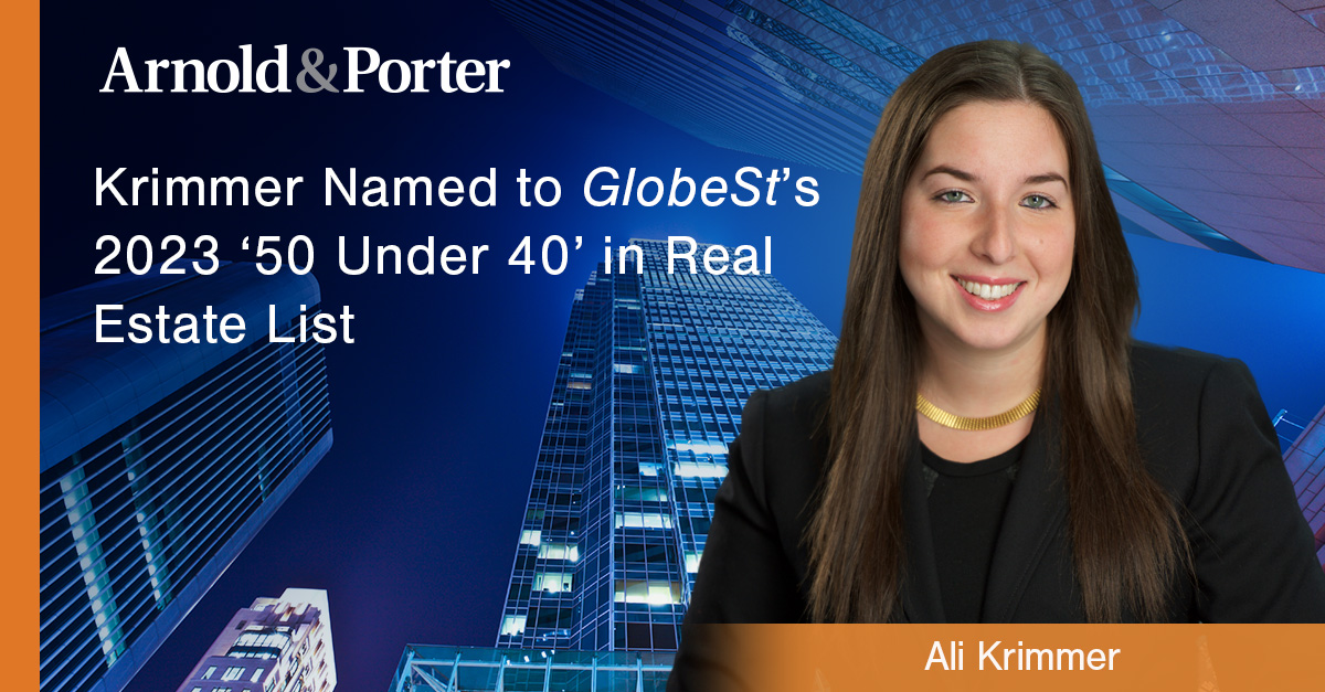 Krimmer Named to GlobeSt’s 2023 ‘50 Under 40’ in Real Estate List ...