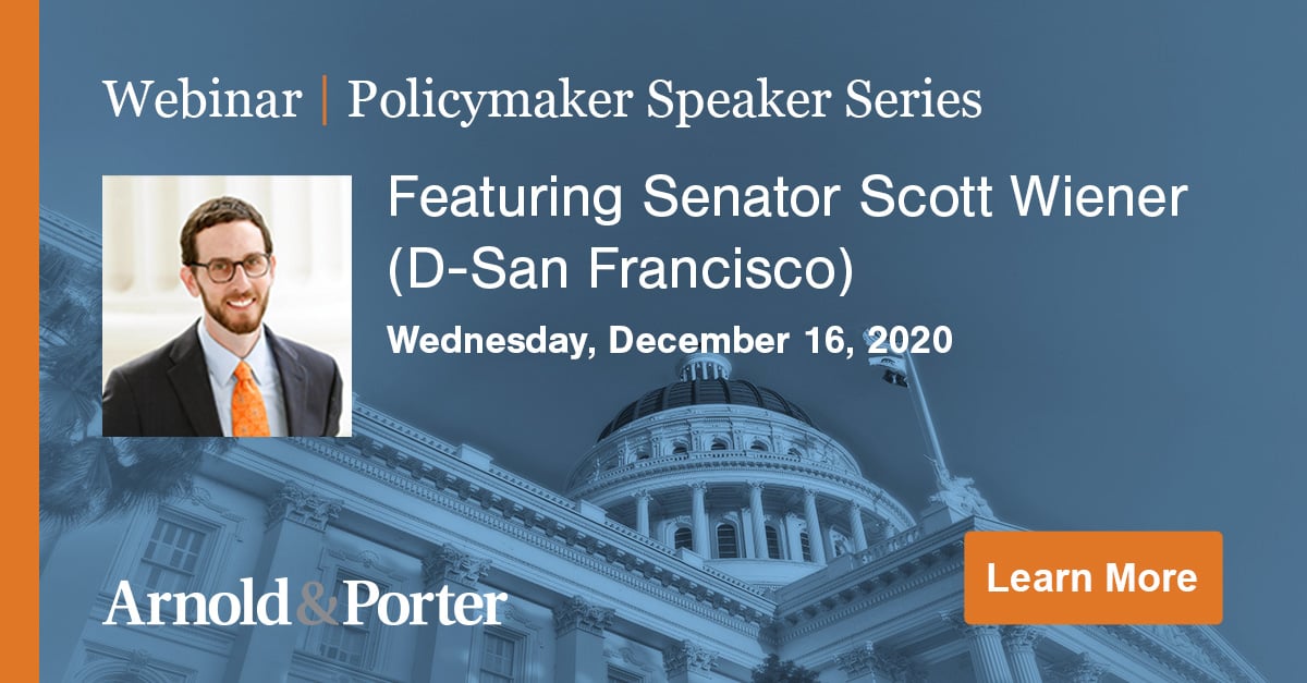 Policymaker Speaker Series: Featuring California Senator Scott Wiener ...