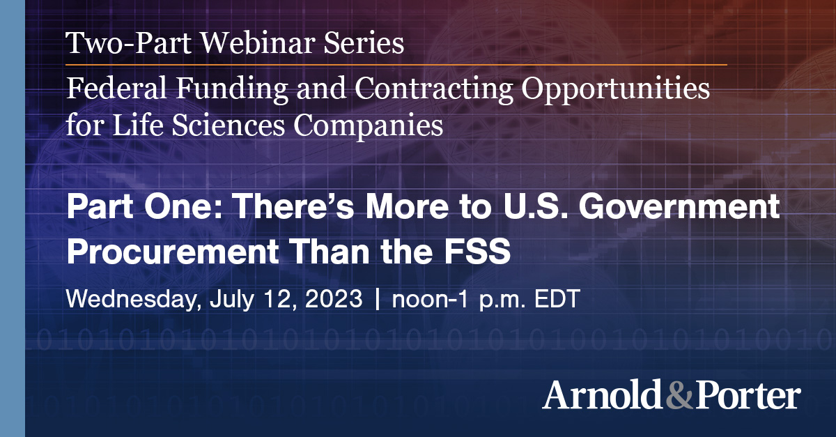 Two-Part Webinar Series: Federal Funding and Contracting Opportunities ...