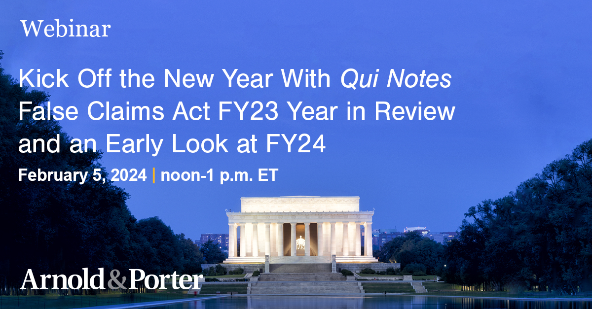 Kick Off the New Year With Qui Notes False Claims Act FY23 Year in ...