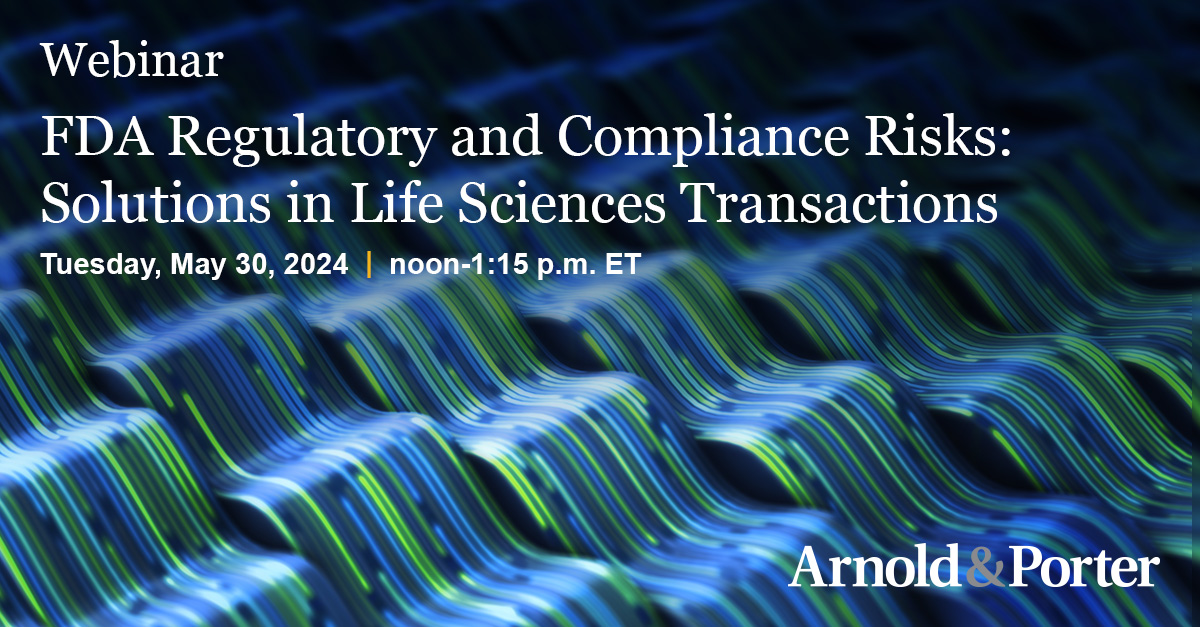 FDA Regulatory and Compliance Risks: Solutions in Life Sciences ...
