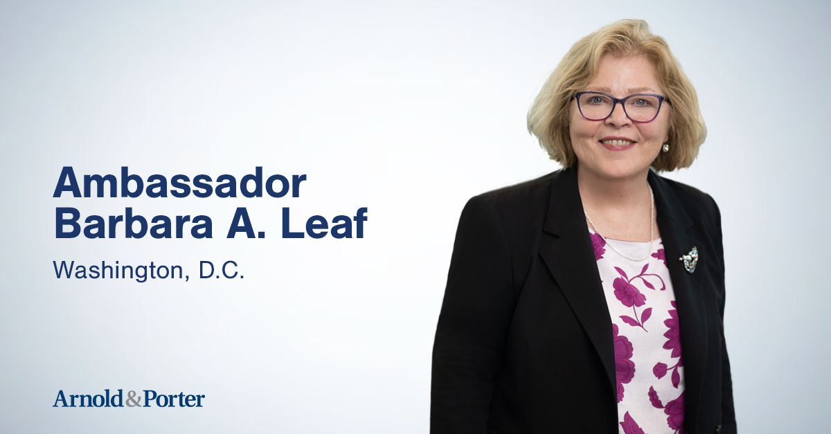 Ambassador Barbara Leaf Speaks With Bloomberg and Al-Monitor on ...