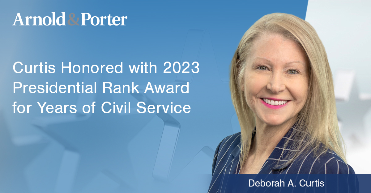 Curtis Honored with 2023 Presidential Rank Award for Years of Civil ...